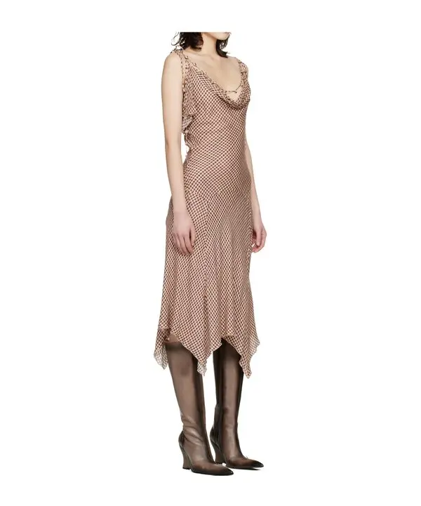 KNWLS Tess Draped Midi Dress - Brown