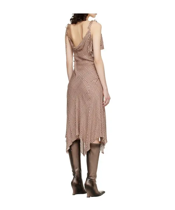 KNWLS Tess Draped Midi Dress - Brown