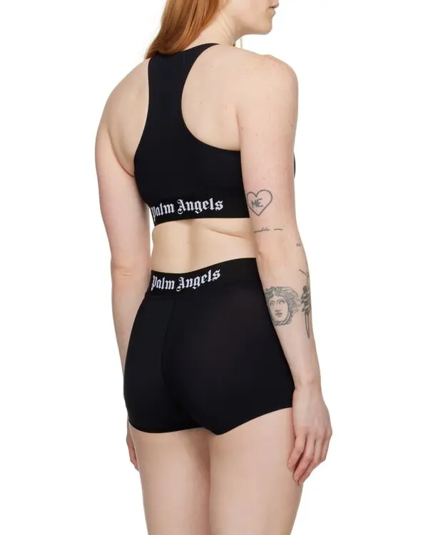 Palm Angels Logo Tape Racerback Cropped Top