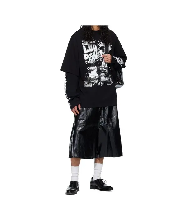 LU'U DAN Double Deck Crew Neck T-shirt - Black