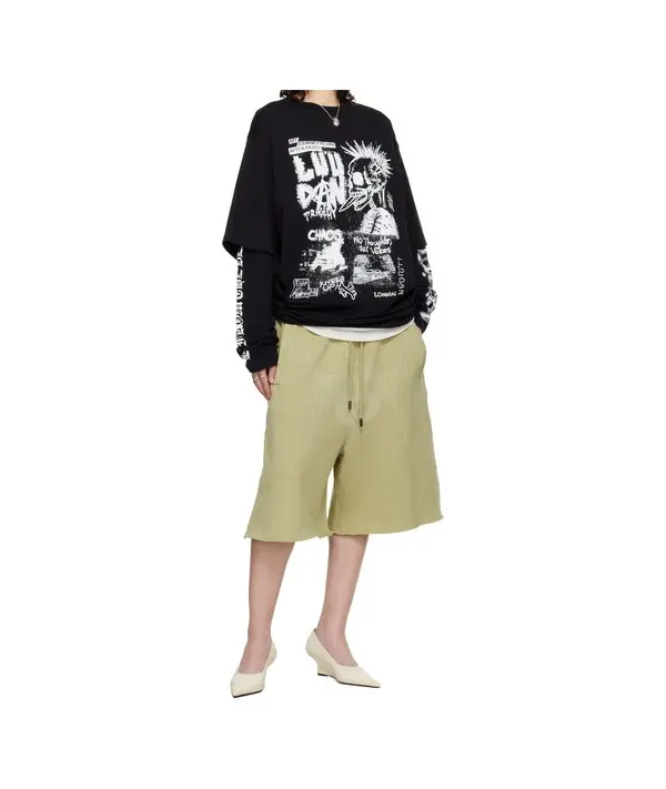 LU'U DAN Double Deck Crew Neck T-shirt - Black