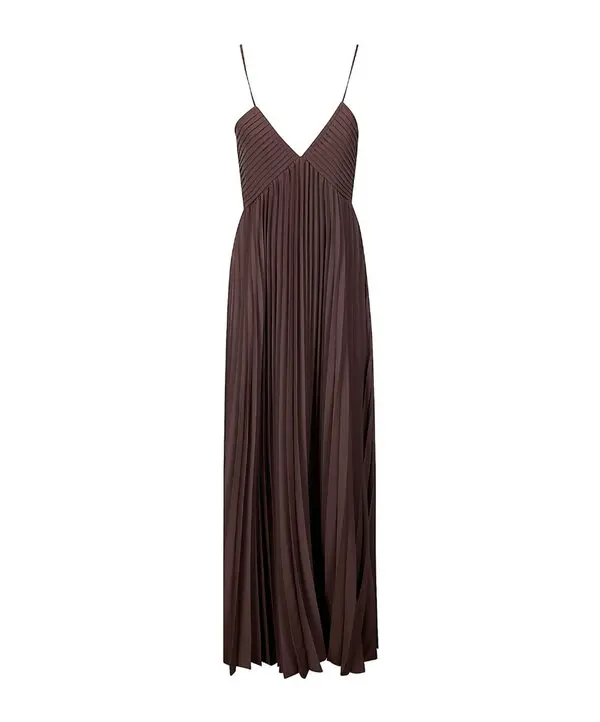 P.a.r.o.s.h Pleated Crisscross Strap Maxi Dress