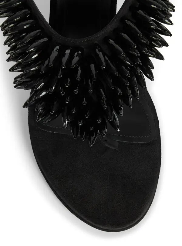 Balmain Embellished Wedge Sandals - Black