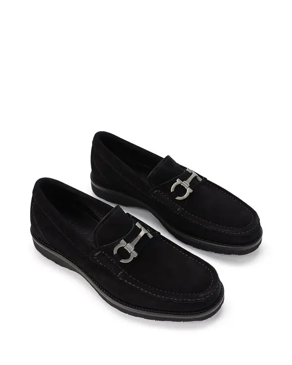 FERRAGAMO Gancini Buckle Loafers - Black