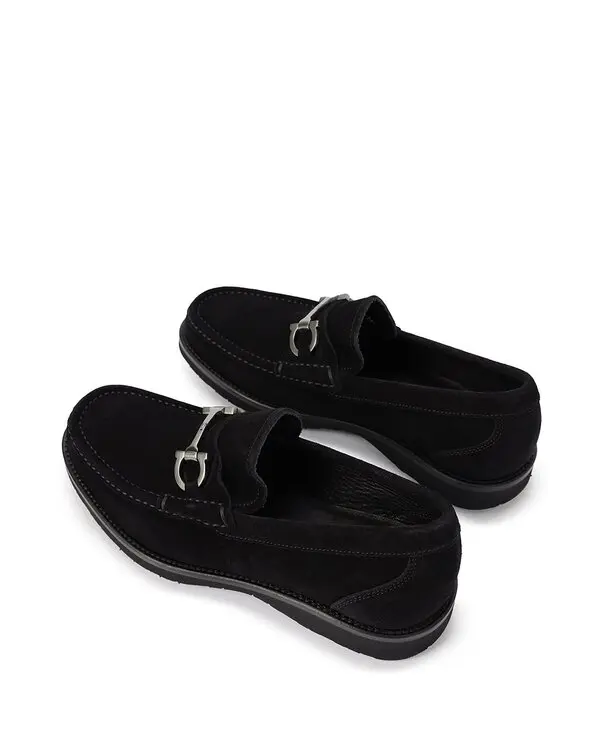 FERRAGAMO Gancini Buckle Loafers - Black