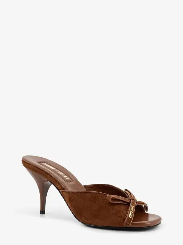 Miu Miu Open-toe High-heeled Sandals With Bow Embellishment