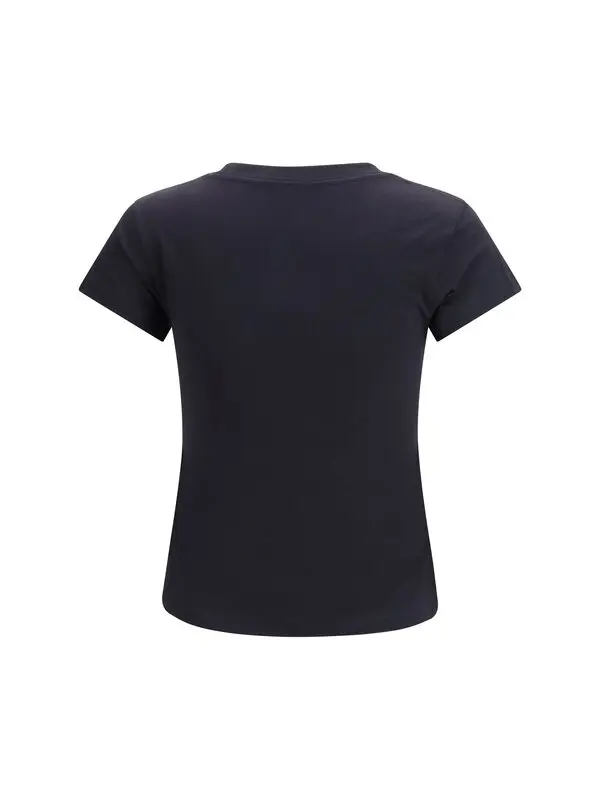 GANNI Crochet Flower Baby Fit T-shirt - Black