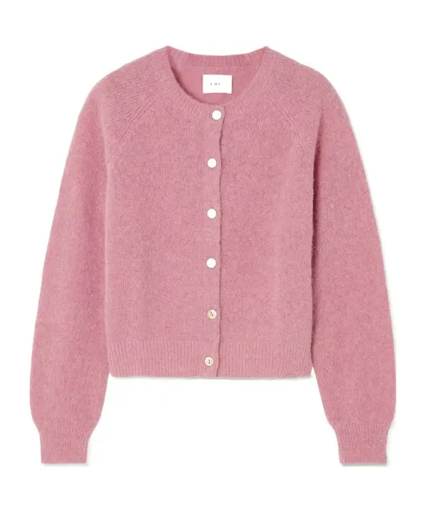 DÔEN Knitted Alpaca-blend Cardigan - Pink