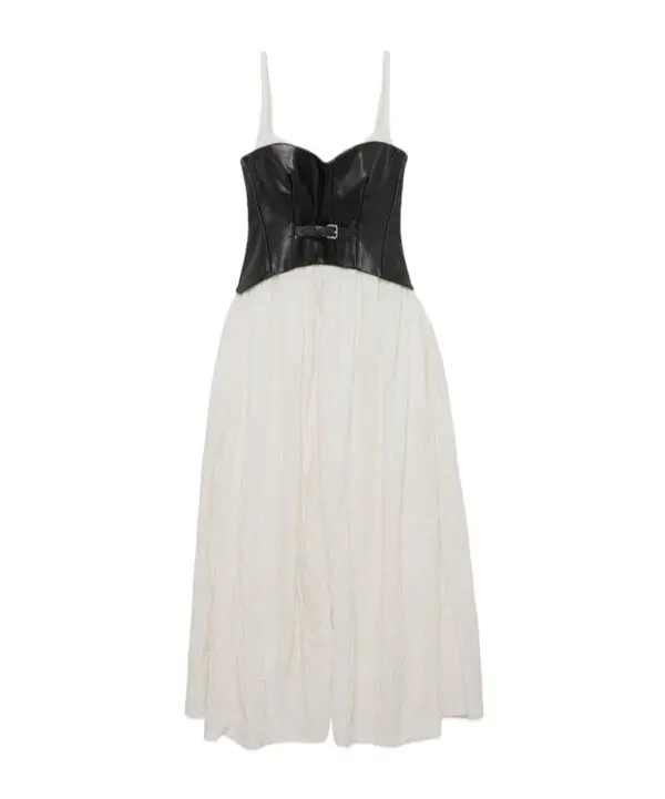 Simkhai Cortland Belted Bustier Midi Dress