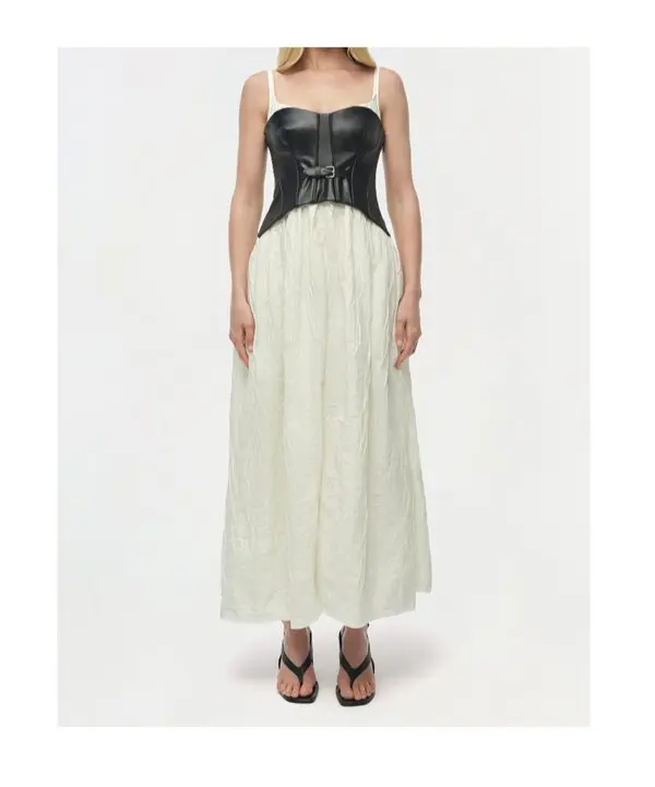 Simkhai Cortland Belted Bustier Midi Dress