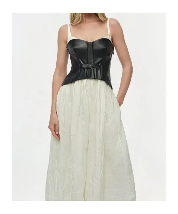 Simkhai Cortland Belted Bustier Midi Dress