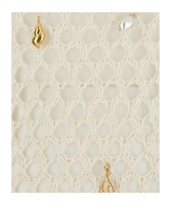 Simkhai Coralia Knit Charmed Embellished Knitted Dress
