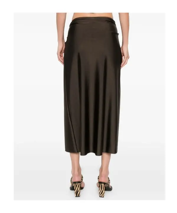 Simkhai Gathered Embellished Midi Skirt