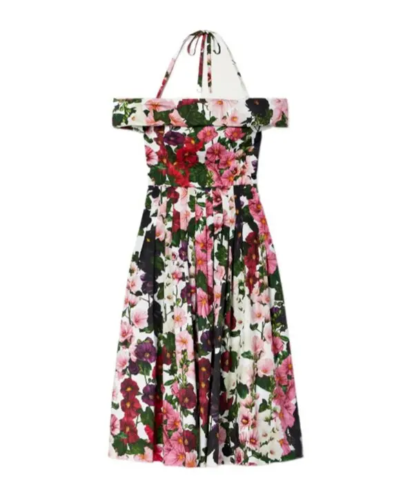 Oscar De La Renta Off-the-shoulder Floral Print Dress - Multicolor