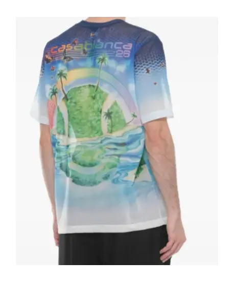 Casablanca Printed Crewneck T-shirt