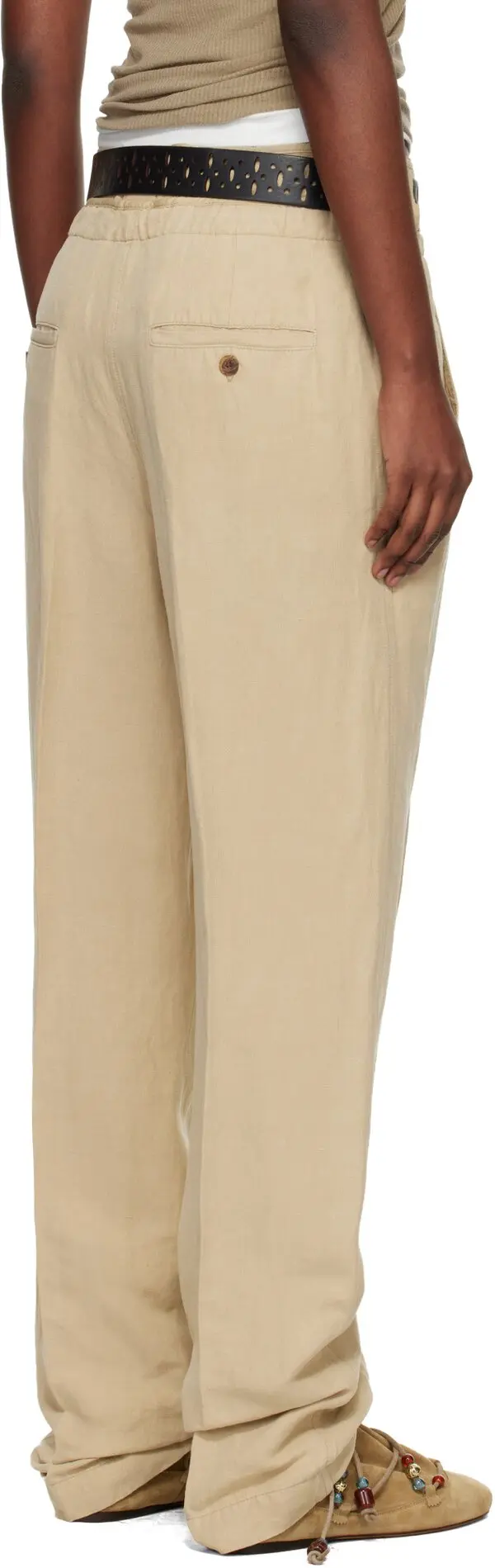 Isabel Marant Étoile Pleated Linen And Silk-blend Straight-leg Pants