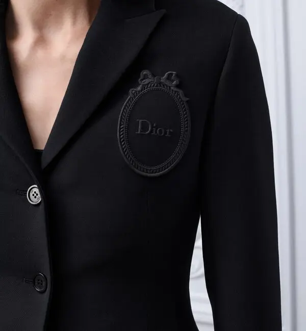 Dior Médaillon Embroidered Bar Jacket - Black