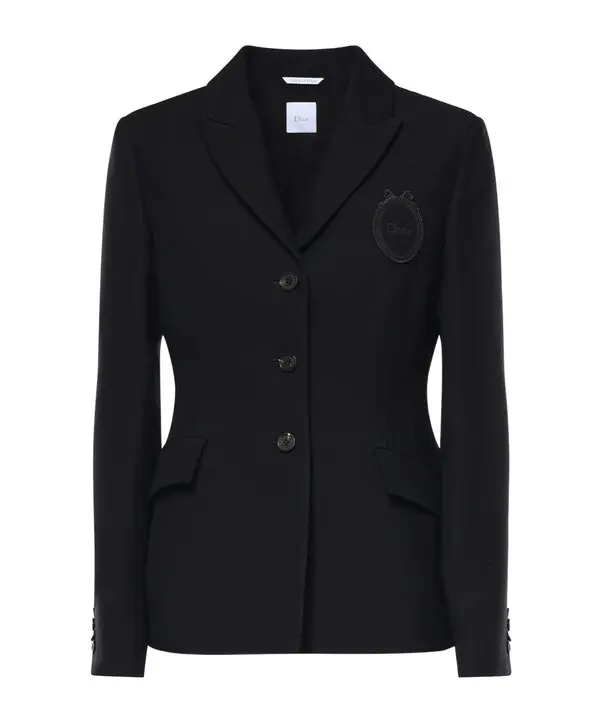 Dior Médaillon Embroidered Bar Jacket - Black