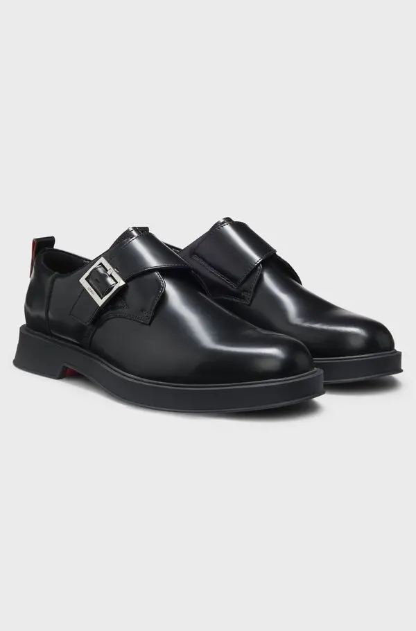 Hugo Boss Monk Strap Shoes With Logo Buckle