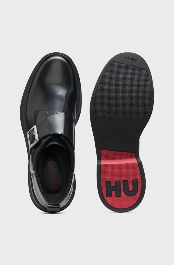 Hugo Boss Monk Strap Shoes With Logo Buckle