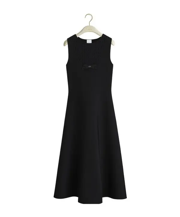 Dior Mid-length Flared Dress With Bow Detail