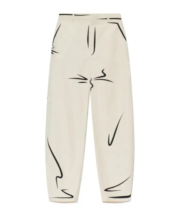 Moschino High Rise Sketch-print Pants - Off-white