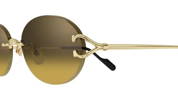 Cartier Rimless Oval Sunglasses - Green