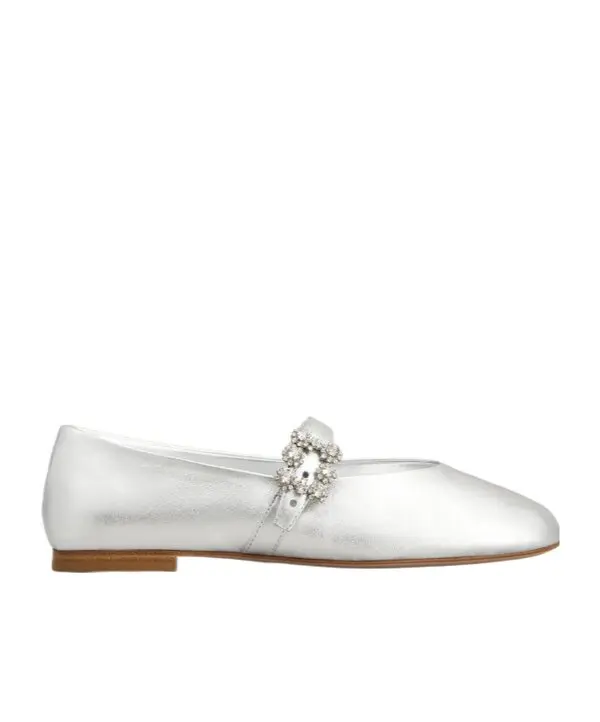 ROGER VIVIER Ballet Flats With Crystal Buckle