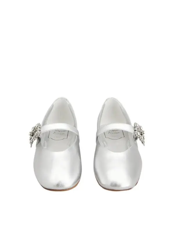 ROGER VIVIER Ballet Flats With Crystal Buckle