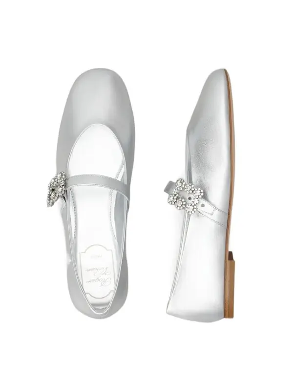ROGER VIVIER Ballet Flats With Crystal Buckle