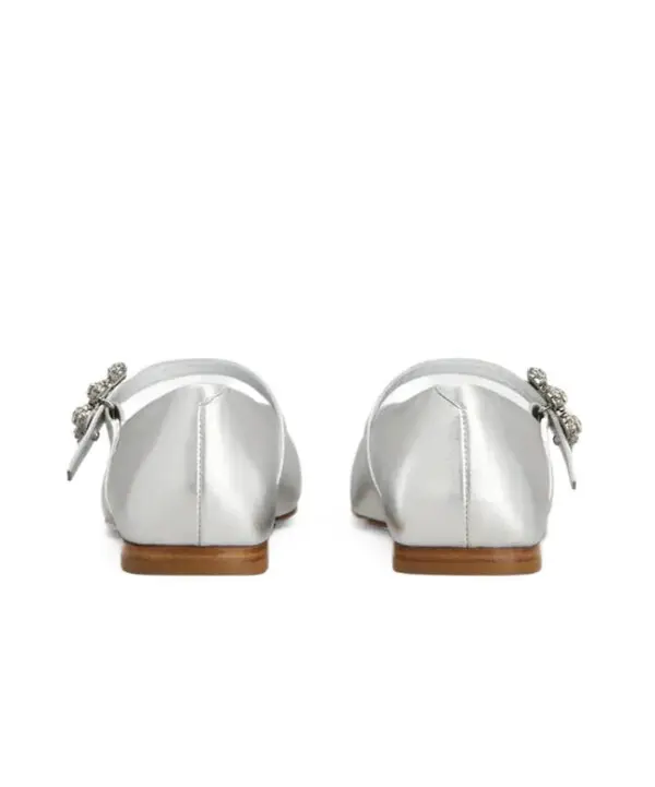 ROGER VIVIER Ballet Flats With Crystal Buckle