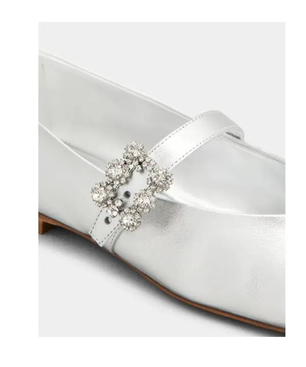 ROGER VIVIER Ballet Flats With Crystal Buckle