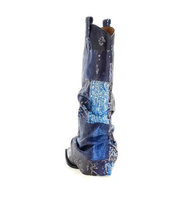 R13 Mid Cowboy Bandana Boots