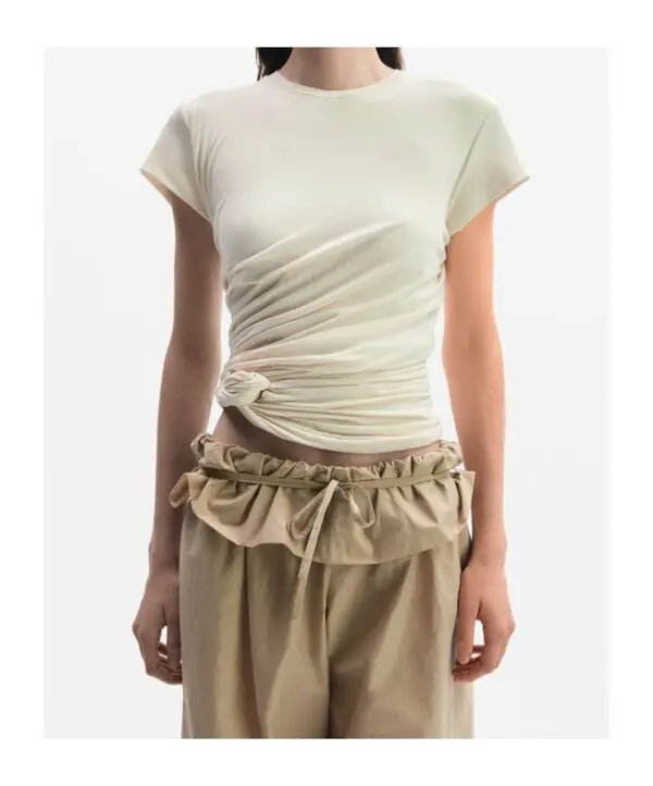 Magda Butrym Side Knot Draped T-shirt