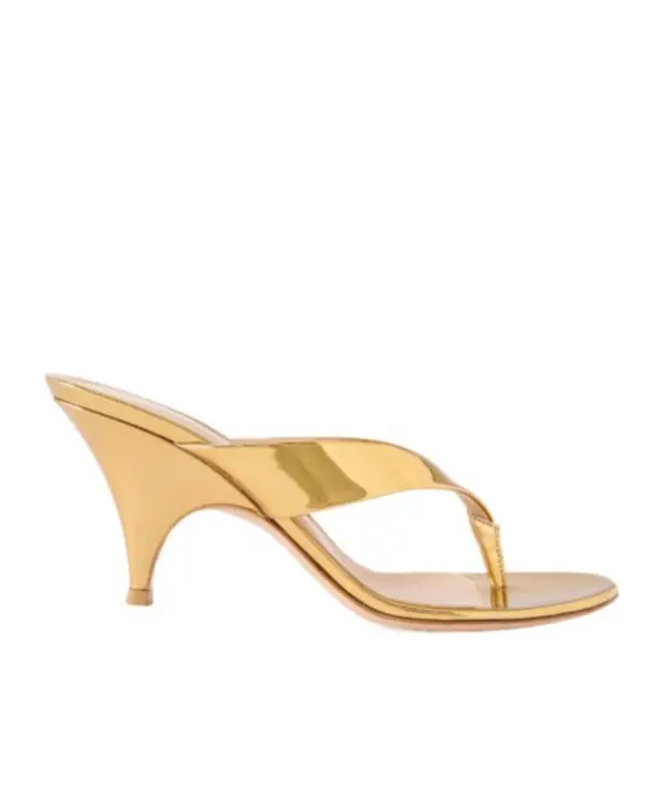 GIANVITO ROSSI Mirrored-leather Sandals