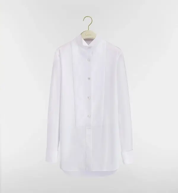 Dior Long-sleeved Shirt With Bow Detail - White