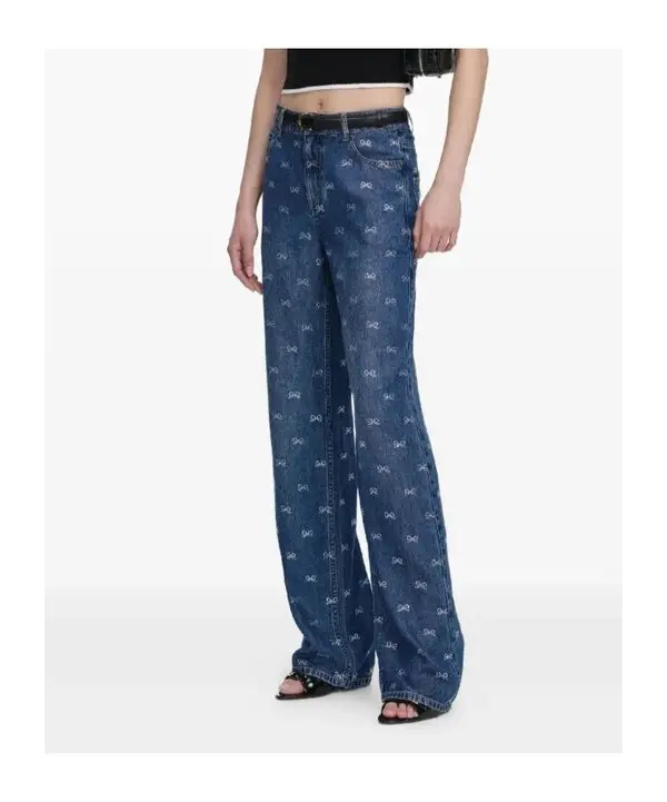 SELF-PORTRAIT Bow Embellished Jeans