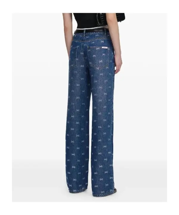 SELF-PORTRAIT Bow Embellished Jeans