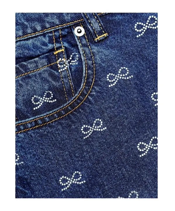 SELF-PORTRAIT Bow Embellished Jeans