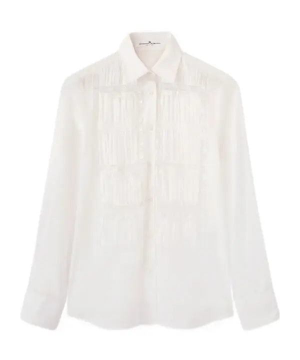 Ermanno Scervino Lace Detailed Button-up Shirt - White