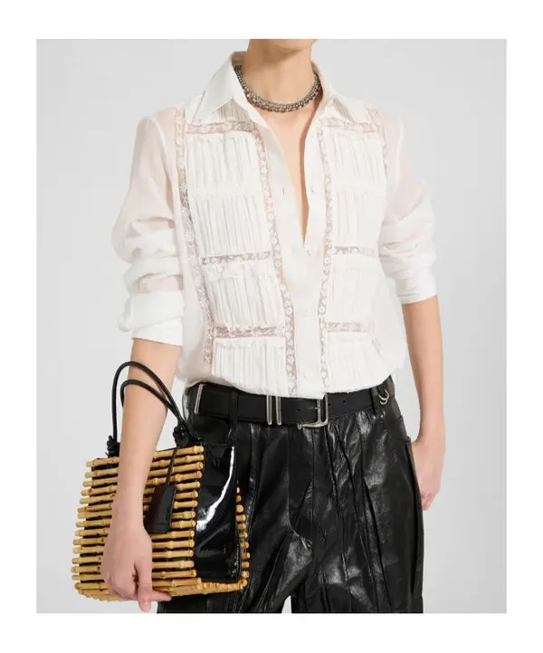 Ermanno Scervino Lace Detailed Button-up Shirt