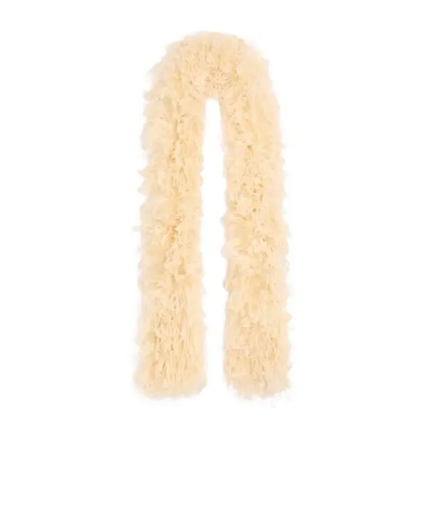 Valentino Garavani Feathers Scarf - Cream