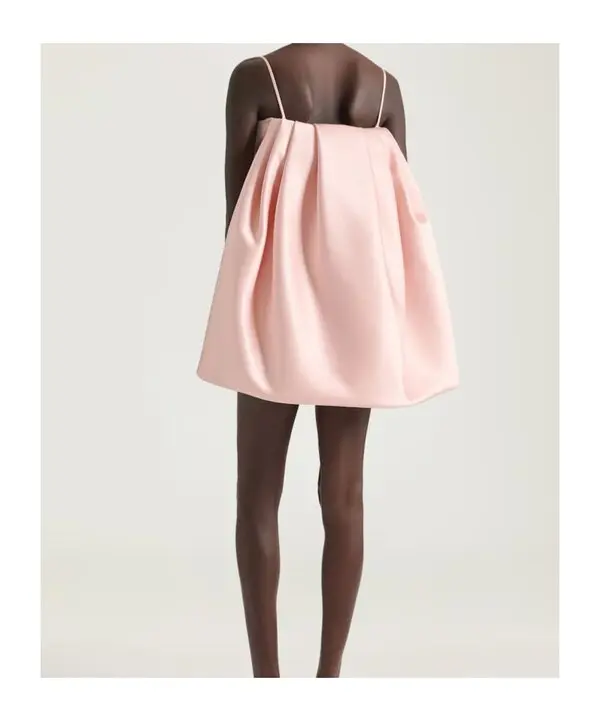 Givenchy Sliced Mini Dress In Satin With Cape Effect