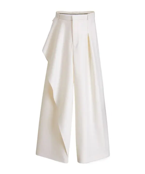 Dior Draped Regular-fit Pants - White