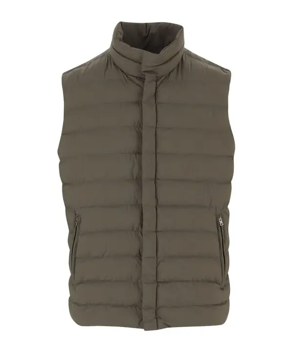 Herno Quilted Down Vest - Brown