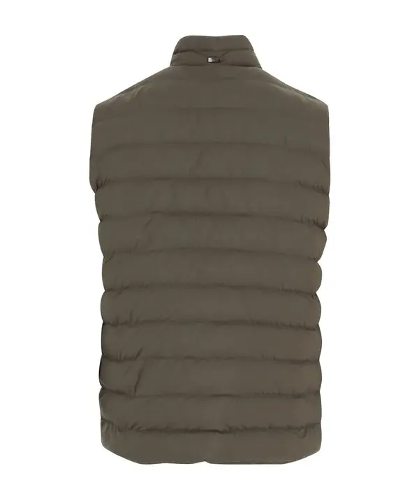 Herno Quilted Down Vest - Brown