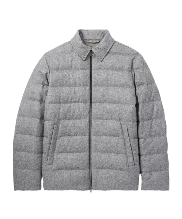 Herno Long-sleeved Down Jacket With Zip-up Closure - Grey