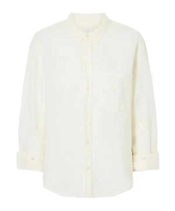 Citizens Of Humanity Kayla Shrunken Linen Shirt - Cream