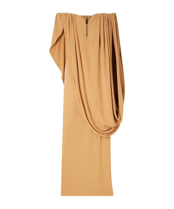 Stella McCartney Off-the-shoulder Cape-effect Draped Gown