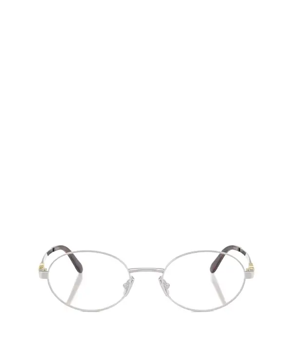 Miu Miu Oval Frame Eyeglasses - Silver